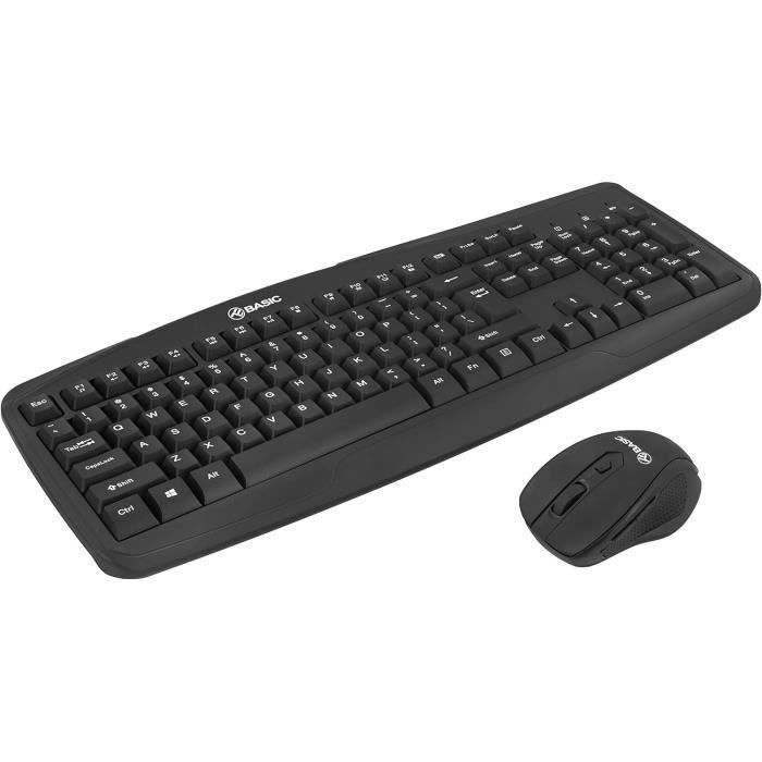 Kit Clavier Et Souris Sans Fil, Layout Usa Avec 105 Touches, Récepteur ...