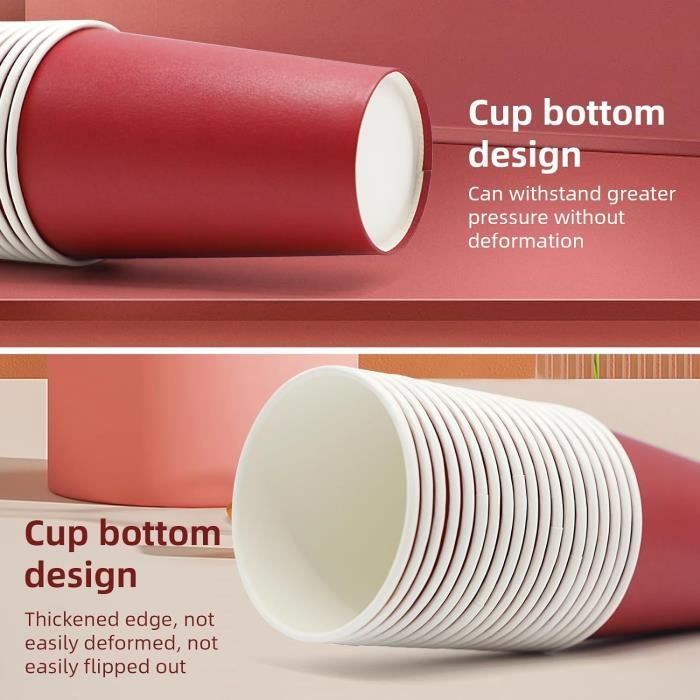 Gobelets Jetables ALLFYL 50 Pièces Gobelet 300ml ECO Gobelet Carton ...