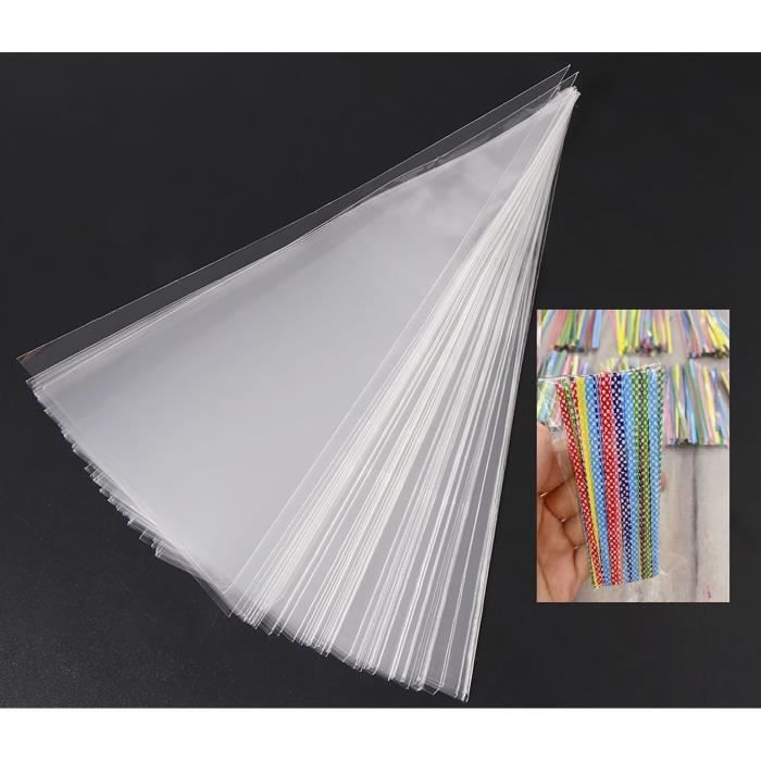 Lot De 100 Sachet Bonbon Cône Transparent 25 X 13 Cm Sacs Cellophane ...