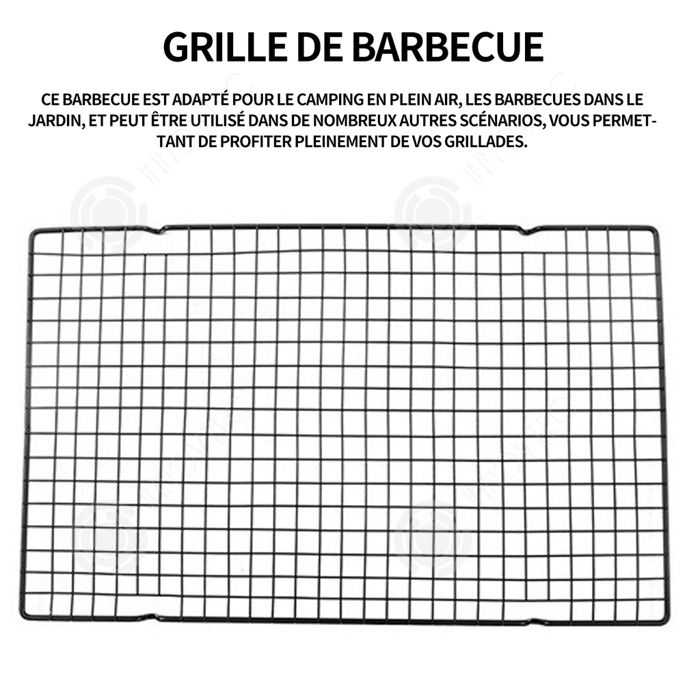INN Grille 40,5cmx25cm rectangulaire large grille de barbecue simple ...
