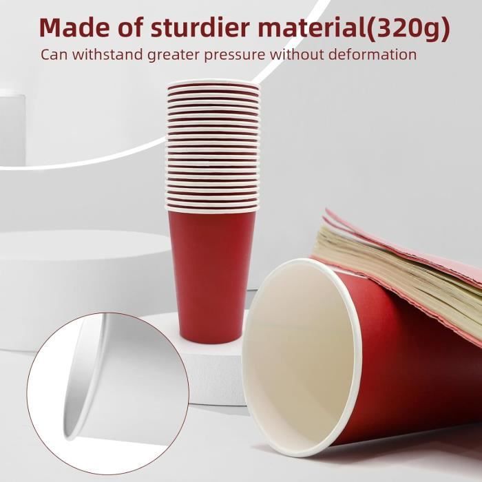 Gobelets Jetables ALLFYL 50 Pièces Gobelet 300ml ECO Gobelet Carton ...