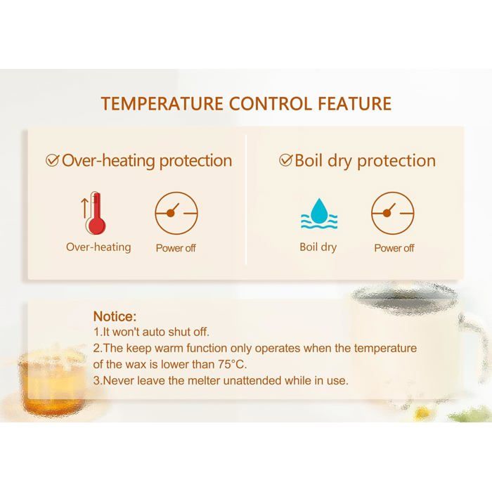 Fondeur de cire électrique Fondeur 1,8 L avec bec verseur - Kit de ...