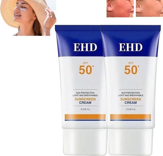 2PC Ehd Sunscreen Cream, Sunscreen SPF 50+ PA++++, Sunscreen Cream ...