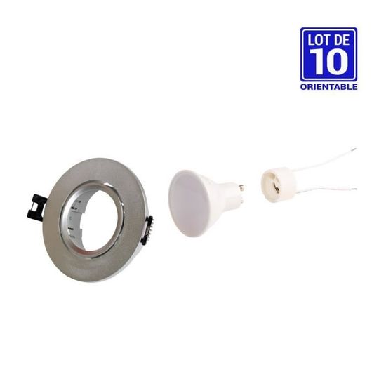 Kit d'éclairage - Collerette - GU10 - Ampoule LED 5W - Orientable ...