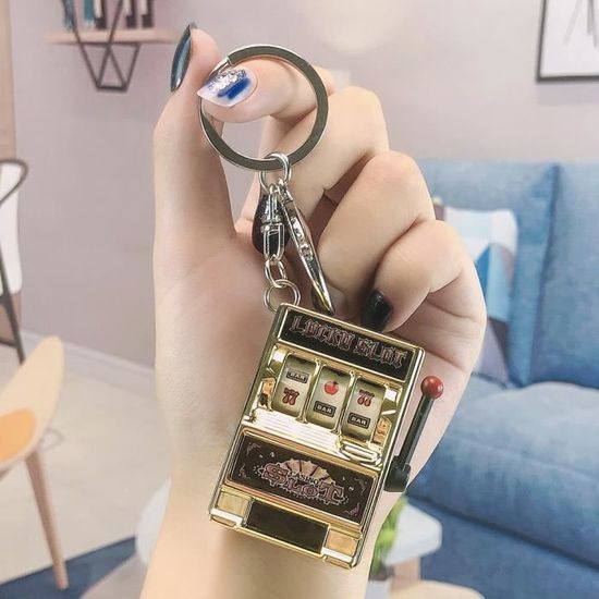 CRAZE Slot Machine Key Chains Mini Fruit Machine Keychain Antistress ...
