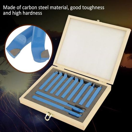 Ensemble d'outils de tour carbure pointe de soudage fraisage coupe tournage - VGEBY - 11 pièces ...