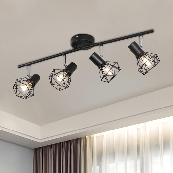 LED 4 Spots Orientables Orientables, Barre Spot Plafond LED Eclairage ...