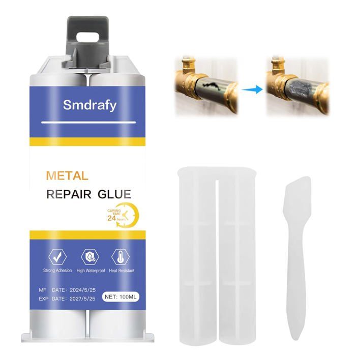 Pâte de Réparation en Métal,Colle Métallique AB Haut Température,Colle ...