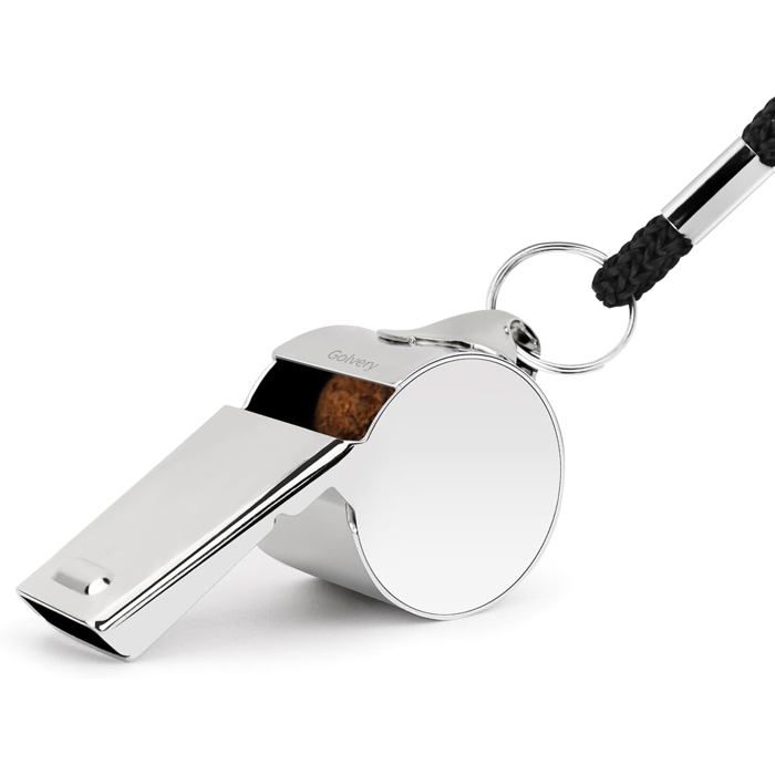 Golvery Sifflet d'arbitre en métal, Coach – Acier Inoxydable – Extra ...