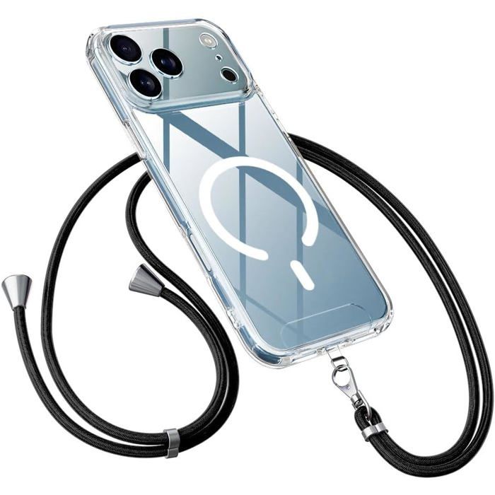 Coque Magnétique iPhone 17 Pro Max avec Cordon Compatible MagSafe ...