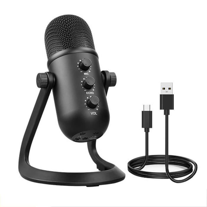 Microphone USB à Condensateur, Micro pour PC Ordinateur Portable, pour ...