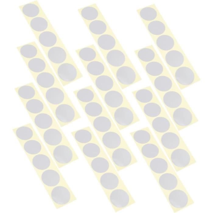 100 Pièces Tampon En Relief Étiquettes Rondes Décor Coloré Décor Or ...