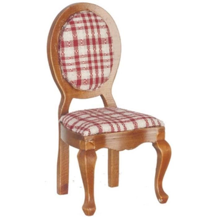 Melody Jane Maison de Poupées Noyer Arrière Miroir Côté Chaise Miniature Mobilier de Salle à ...