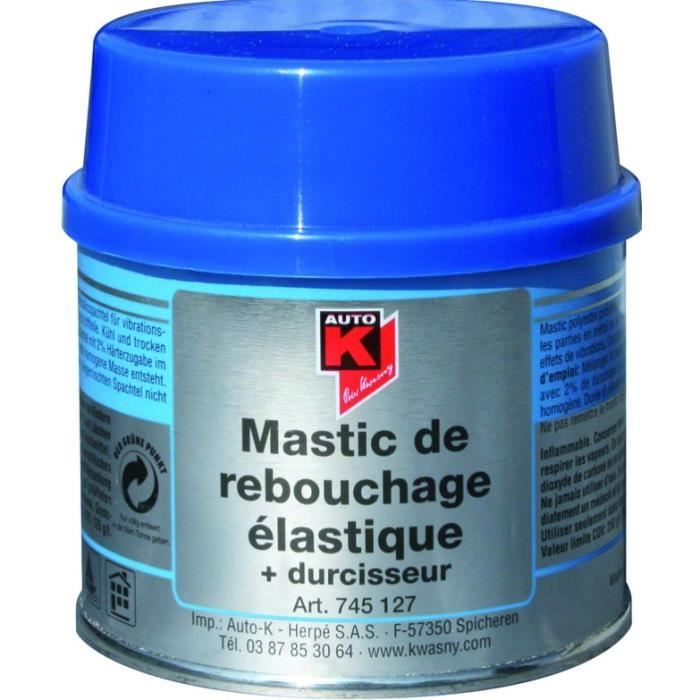 Mastic de rebouchage - AUTO-K - 500gr - Élastique - Durcisseur - Métal ...