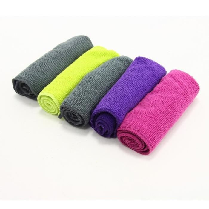 Lot de 5 torchons microfibre multicolore. - Cdiscount Maison