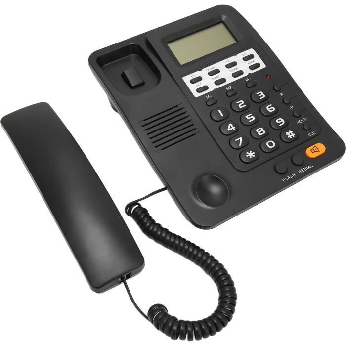 Téléphone À Cordon,Téléphone Fixe À Double Interface Mains Libres Pour Centre D'Appels À ...