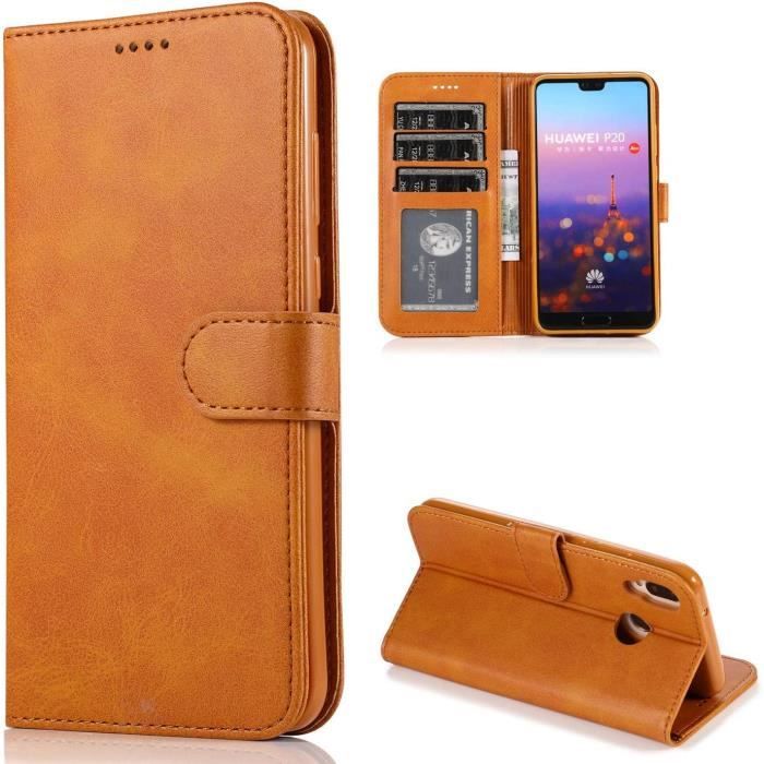 Coque Huawei P20 Lite Flipen Cuir à Rabat avec Porte Carte Magnétique ...