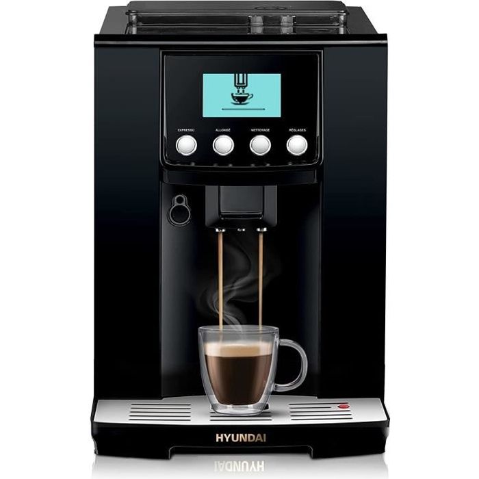 HYUNDAI Machine a cafe expresso automatique avec broyeur a grains et ...