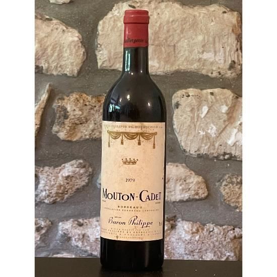 Vin rouge, Bordeaux, Mouton Cadet 1979 Rouge - La cave Cdiscount