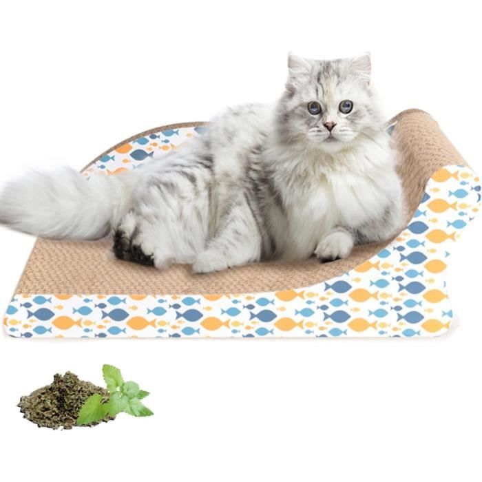 Griffoir à Chats Carton Ondulé pour Chat avec Herbe à Chat , Grattoir ...