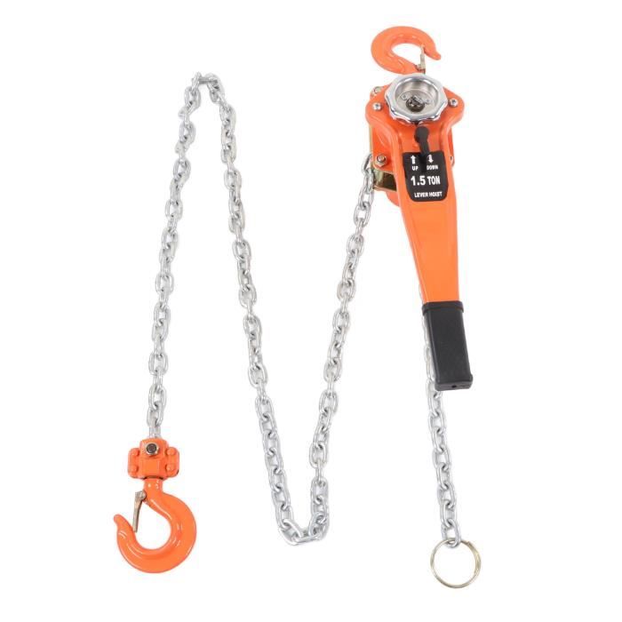 Palan à chaîne à levier Palan à Chaîne 1500KG, Palan à Cliquet Manuel ...