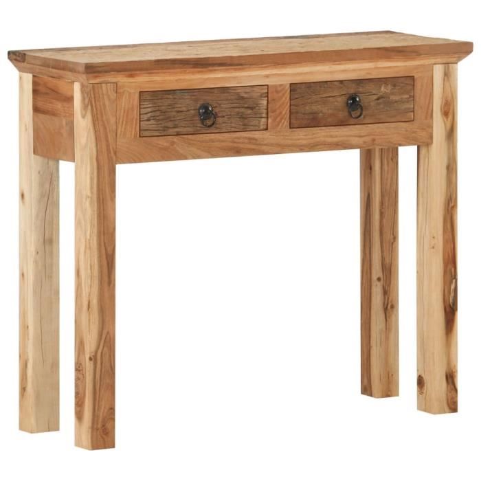 YIN(320381)Table console 90,5x30x75 cm Bois d'acacia et de récupération ...