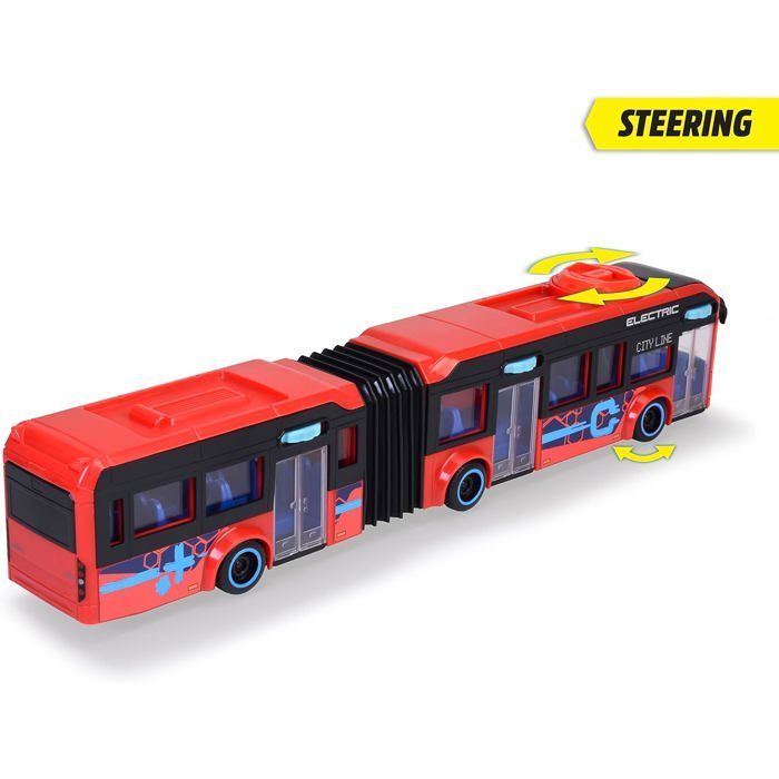 Bus jouet articulé - SWAPY - Bus Volvo 7900 - 40 cm - Rouge - Portes ...