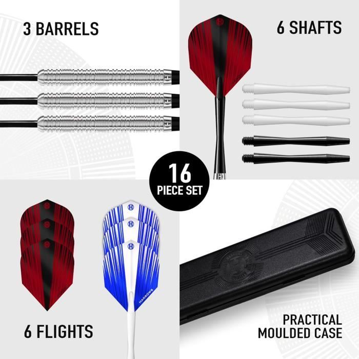 Caliber Jeu De Fléchettes 90 % Tungstène Avec Pointe En Acier 21 G, 23 ...