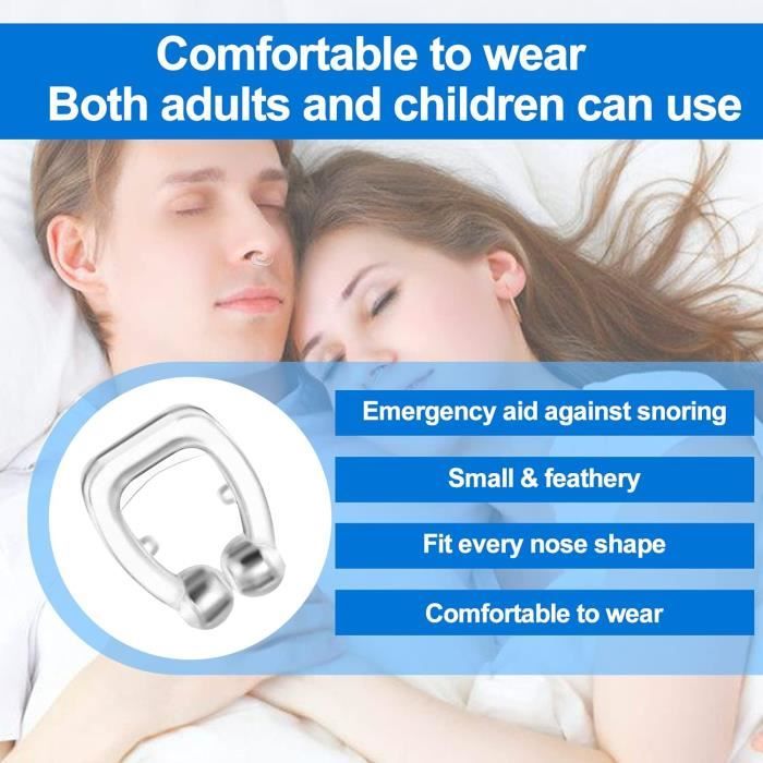 Anti Ronflement Efficace, Clip de nez en silicone magnétique,améliorer ...