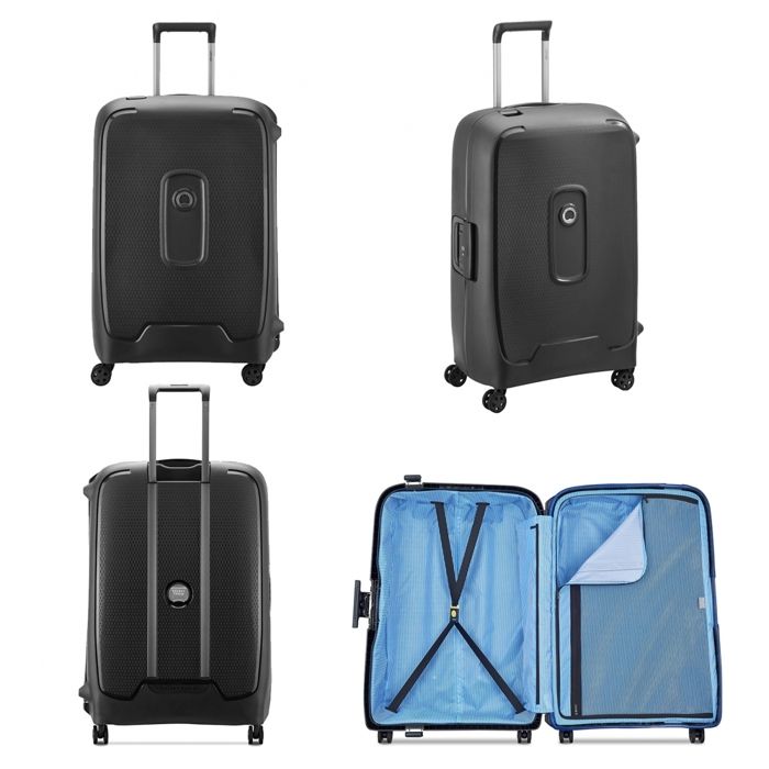 Grande valise rigide Montcenis TSA polypropylène 76cm - Noir - MONTCE821