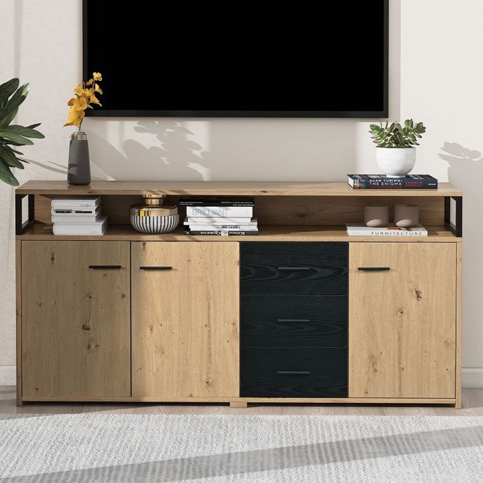 Buffet avec trois portes et trois Commode Armoire de cuisine avec ...