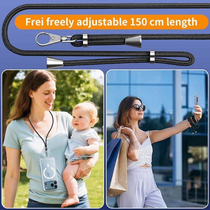 Coque Magnétique iPhone 17 Pro Max avec Cordon Compatible MagSafe ...