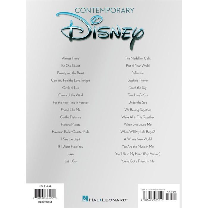 Contemporary Disney:Easy Guitar With Notes and Tab, Recueil pour ...