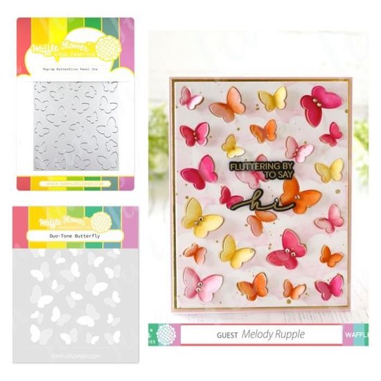 Gabarit de découpe,Papillons Pop-up Hot Foil Plates,Cadres pointillés ...