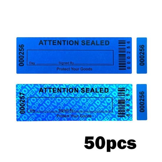 Étiquettes de sécurité - Inviolables - Grande taille rouge 35 x 120mm ...