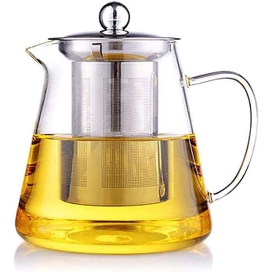 Théière En Verre Avec Filtre D'Infuseur En Acier Inoxydable Et Couvercle For Accessoires De Thé ...