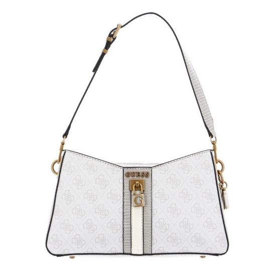 GUESS Ginevra Logo Elite Shoulder Bag Stone Logo [202777] - sac à ...