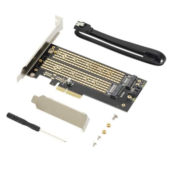 M. 2 Nvme NGFF SSD Vers Pcie SATA Double Carte D'Extension de Transfert ...
