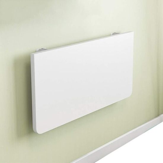 Table Murale Rabattable En Bois - TRAHOO - Pliant - Blanc - 30 cm ...