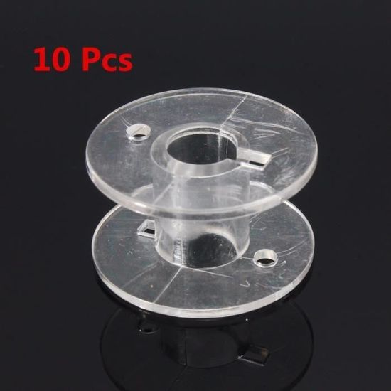 10x canette transparente en plastique pour machine à coudre 21.4x11.4x6 ...