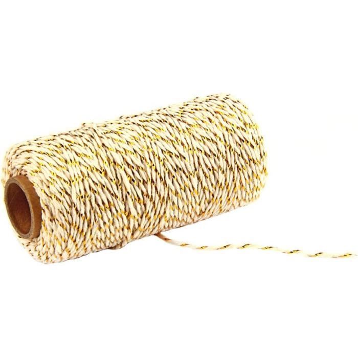 Corde En Coton 2 Mm,100 M Naturel Colorée Ficelle De Macramé Ficelle D ...