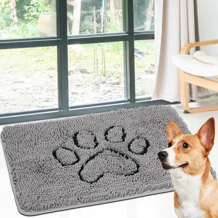Tapis De Porte Pour Chien Tapis De Nettoyage Pour Pattes Boueuses 60 X ...