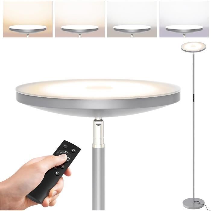 20W Lampadaire sur Pied Salon Lampe LED 3 Couleurs Température Variable ...