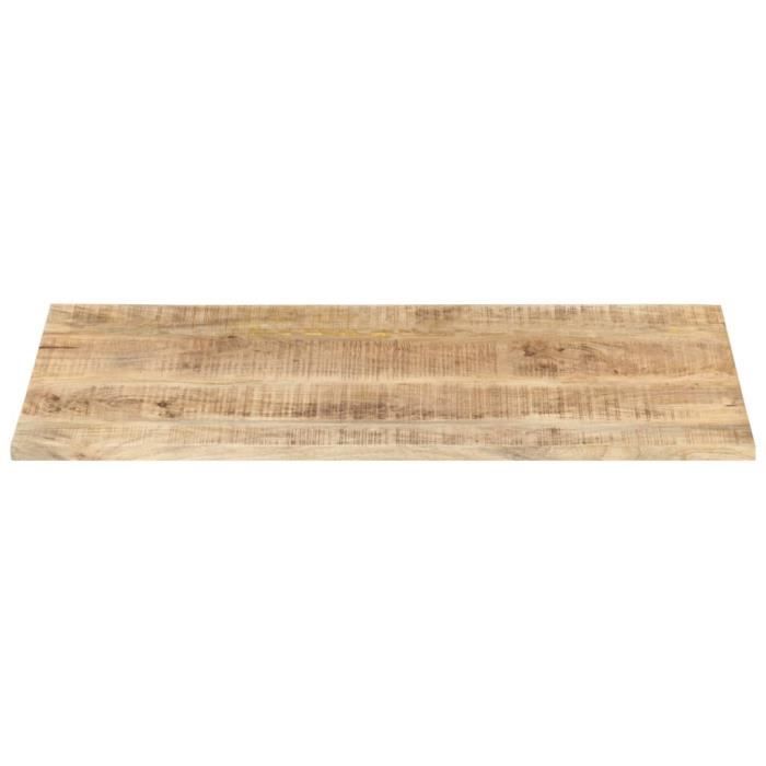 Dessus de table en bois de manguier massif verni KING - Rectangulaire ...