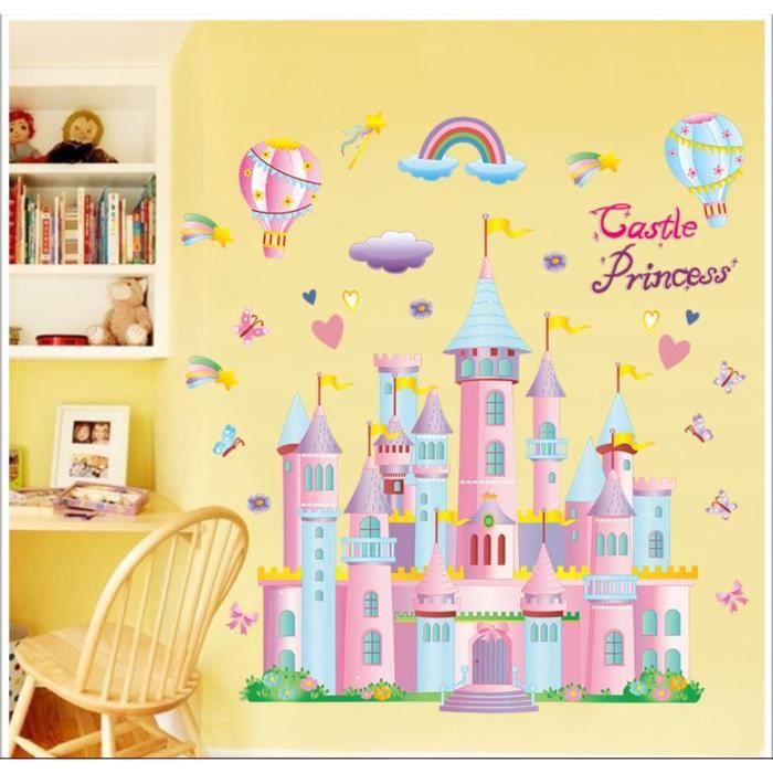 Wondever Stickers Muraux Chateau Coloré Autocollants Muraux Mural ...