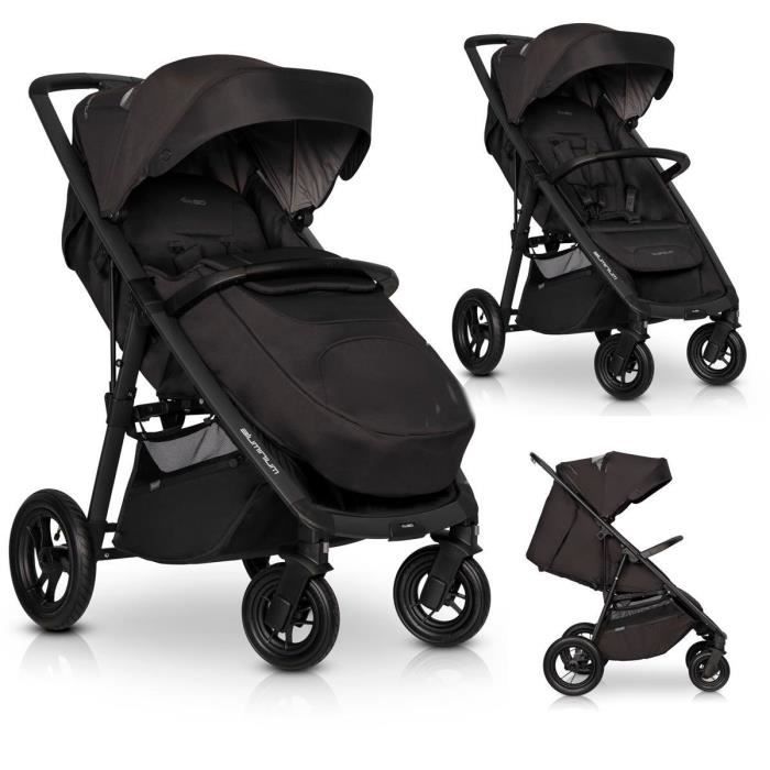 Poussette Citadine Landau Position couchée pliable Panier Quantum Air ...