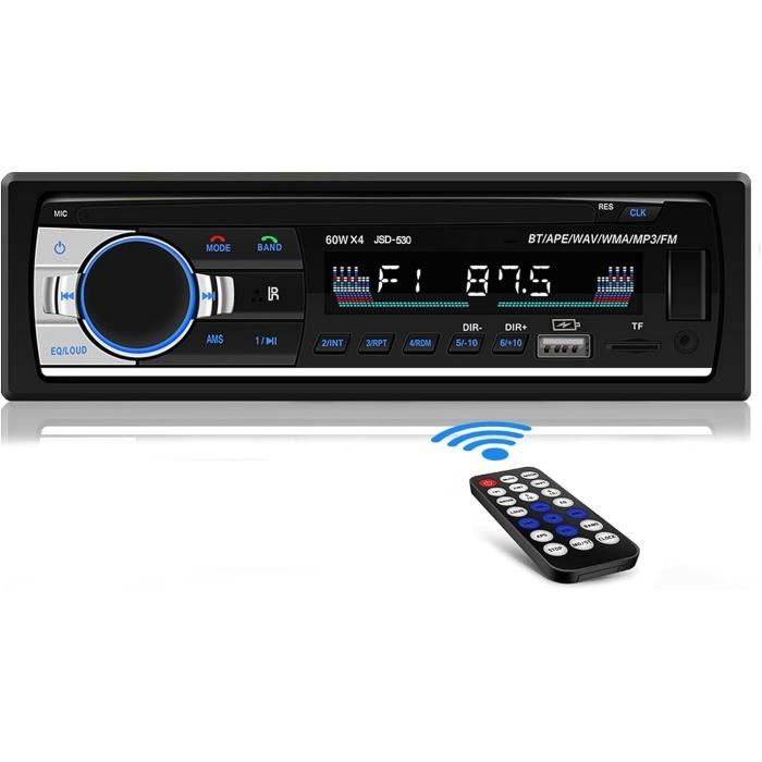 Autoradio Bluetooth Mains Libres, 2 Ports Usb Poste Stéréo Radio, 1 Din Radio Voiture Soutien Fm ...