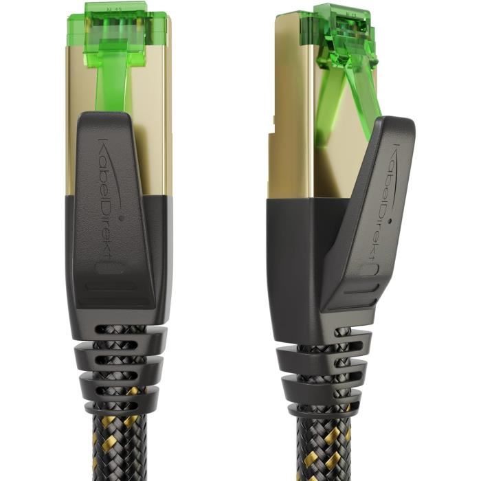 Cable Ethernet CAT7 avec triple blindage ultra-sécurisé et gaine en ...