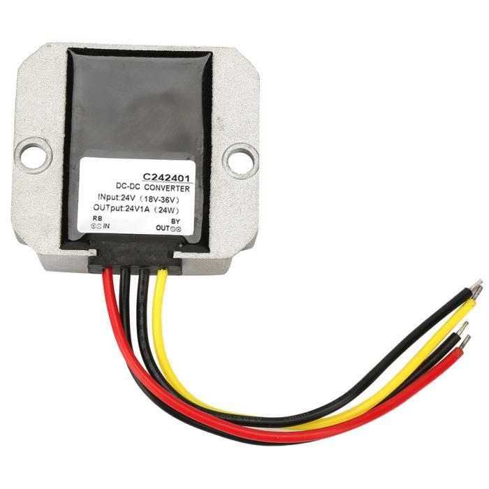 Cikonielf régulateur de tension 24V 18-36V à 24V 1A Convertisseur abaisseur Boost Buck Module ...