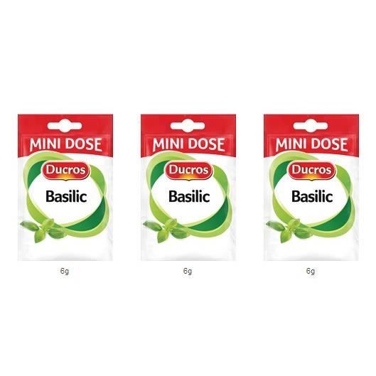 DUCROS - Poivres Herbes Epices - Herbes - Basilic duc - 6 g - lot de 3 ...